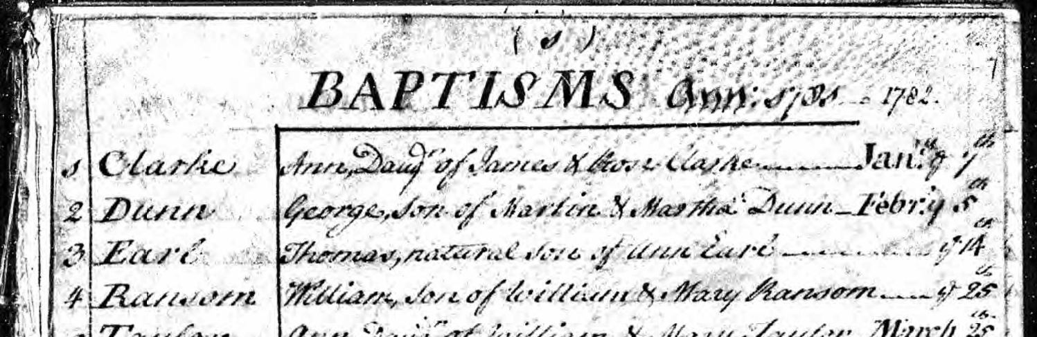 1781 – William Ransome – Ransom History